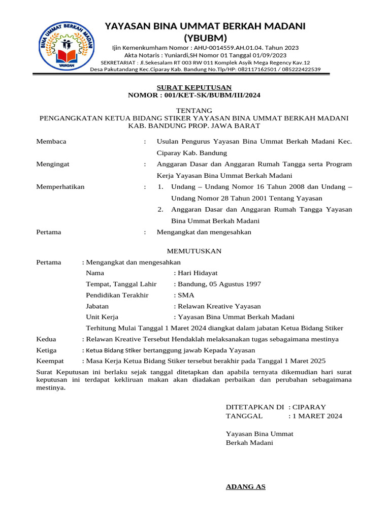 SK Hari Hidayat | PDF