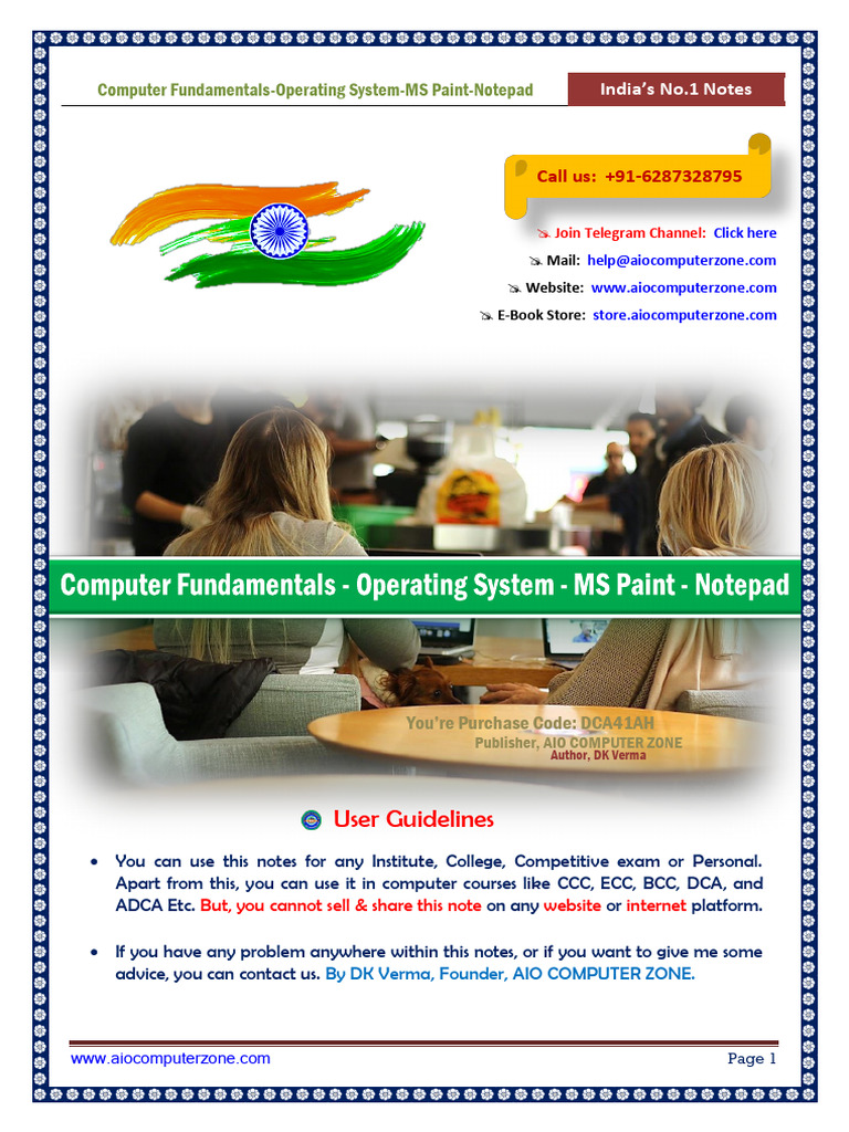 Fundamentals - Operating System - Paint - Notepad | PDF