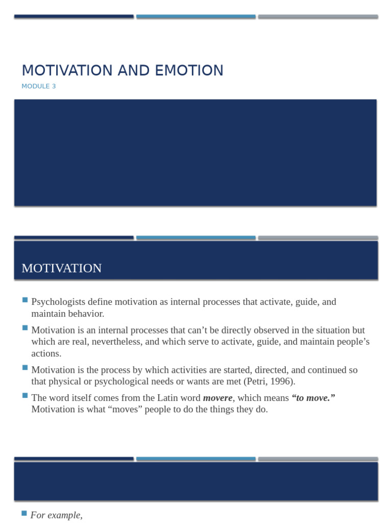 Motivation and Emotion | PDF