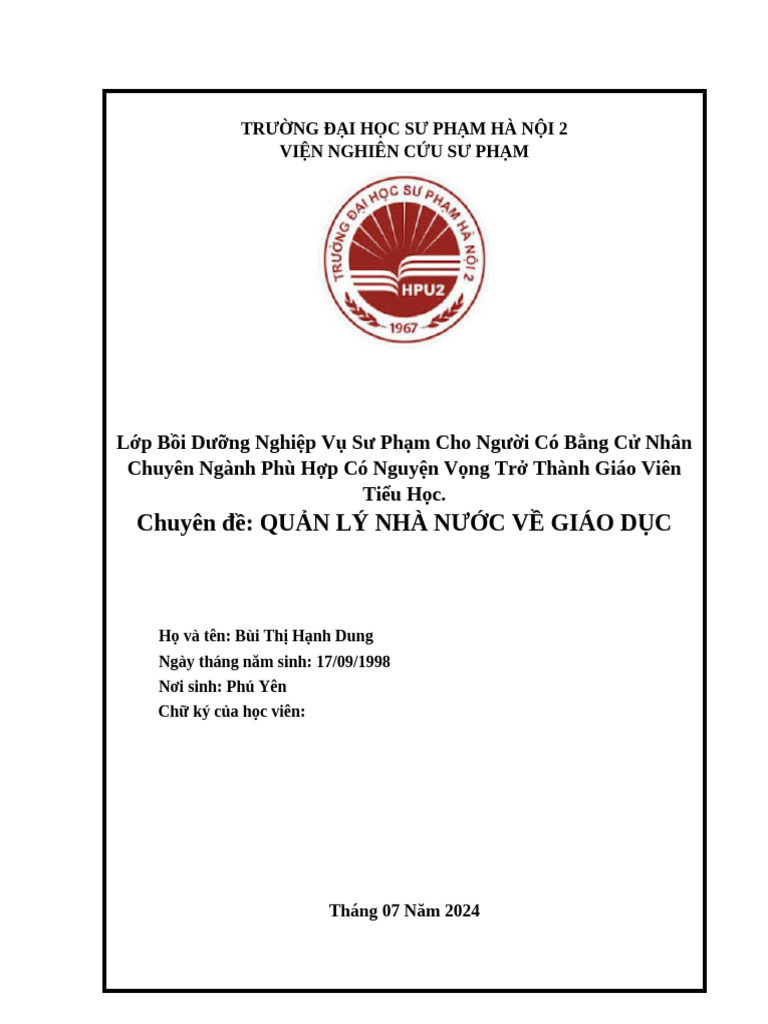 BTL T CH C HĐTN | PDF