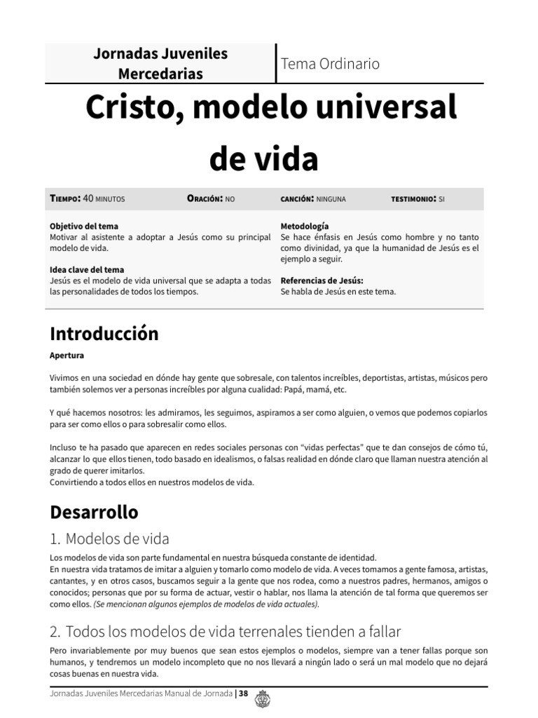 Cristo, Modelo Universal de Vida Edición 2024 | PDF