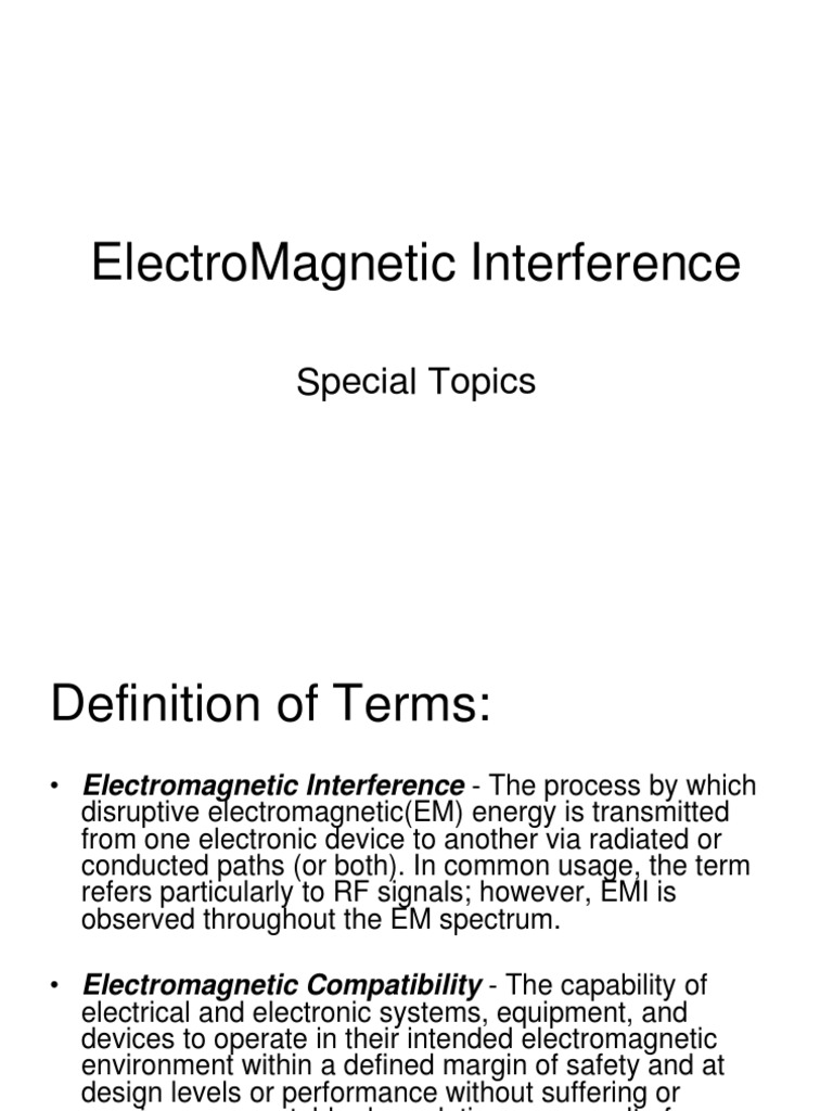 Electromagnetic Interference | PDF | Electromagnetic Interference ...