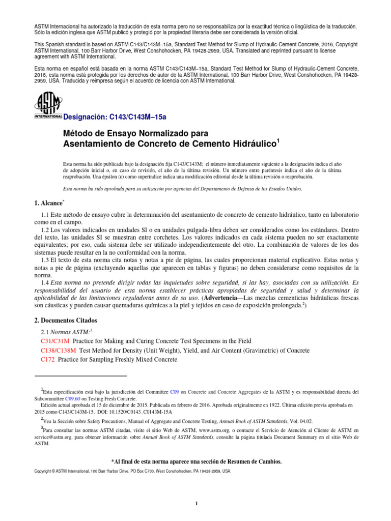 ASTM C143 | PDF