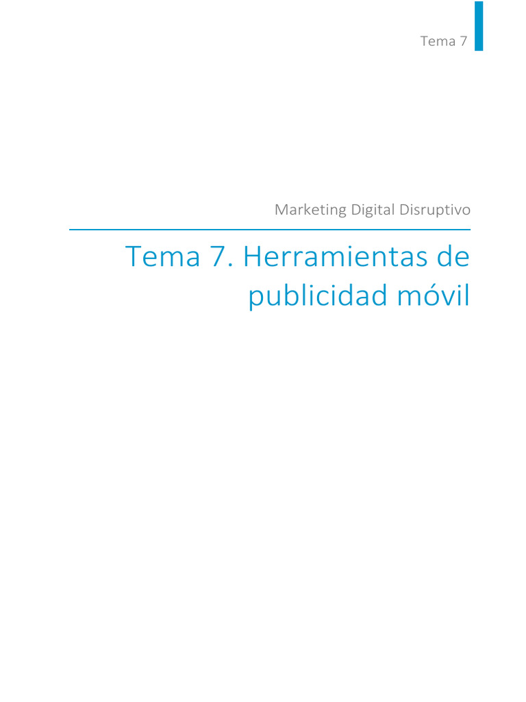 Tema7 Marketing Digital Disruptivo | PDF