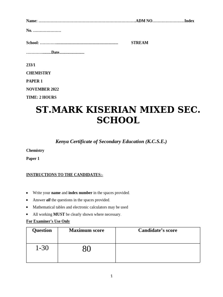 F3 CHEM Mid Term1,,2024 | PDF