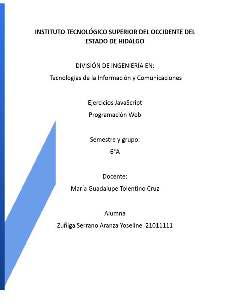 Ejercicios JavaScript | PDF