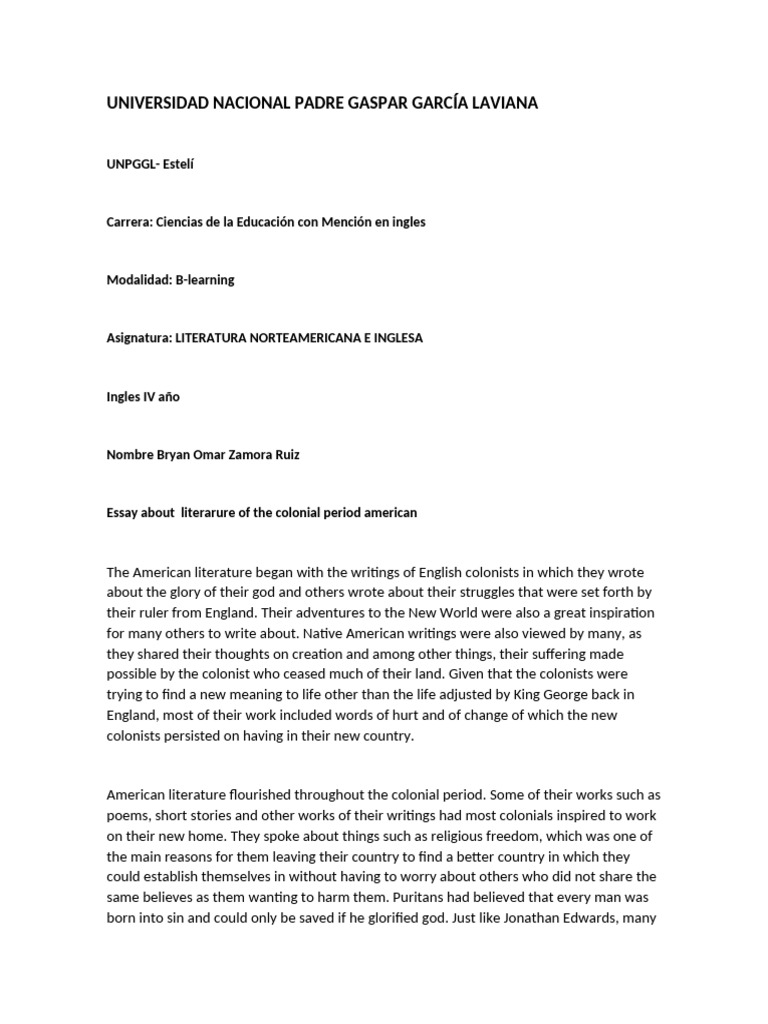 UNIVERSIDAD NACIONAL PADRE GASPAR GARCÍA LAVIANA Essay | PDF