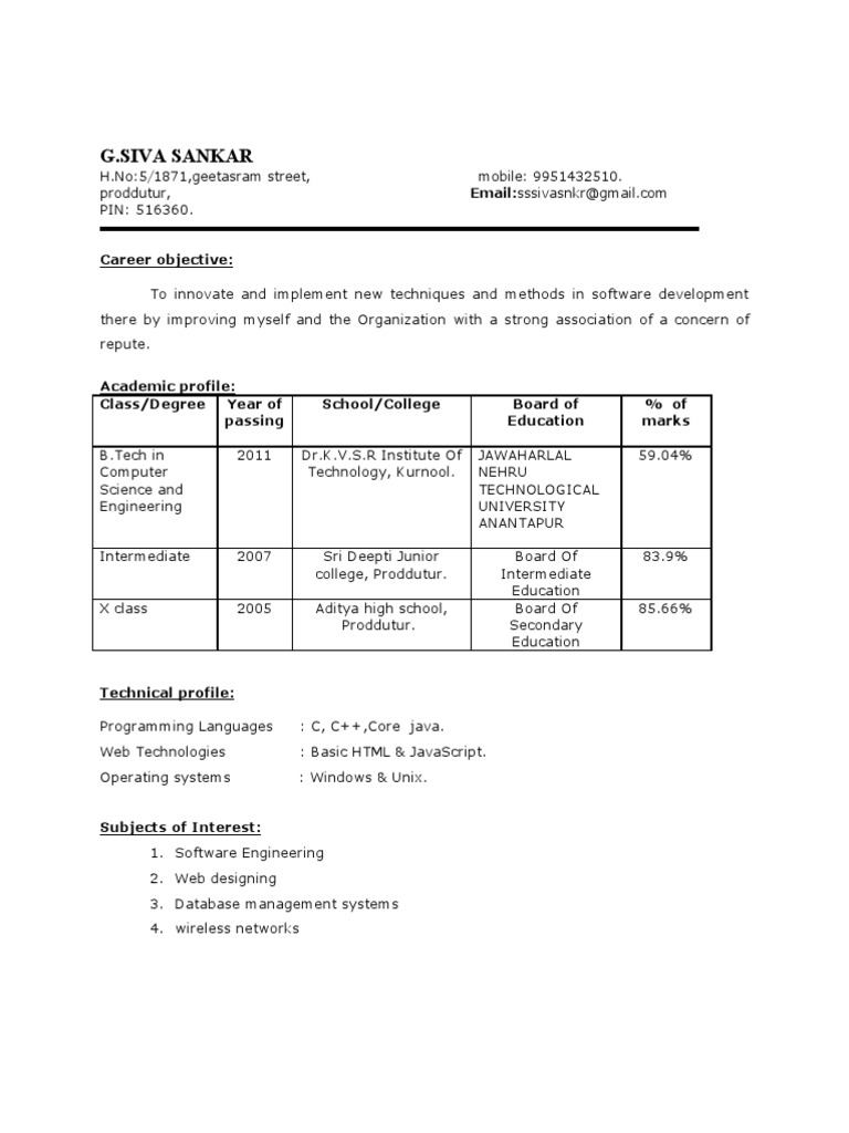 Sankar Resume | PDF