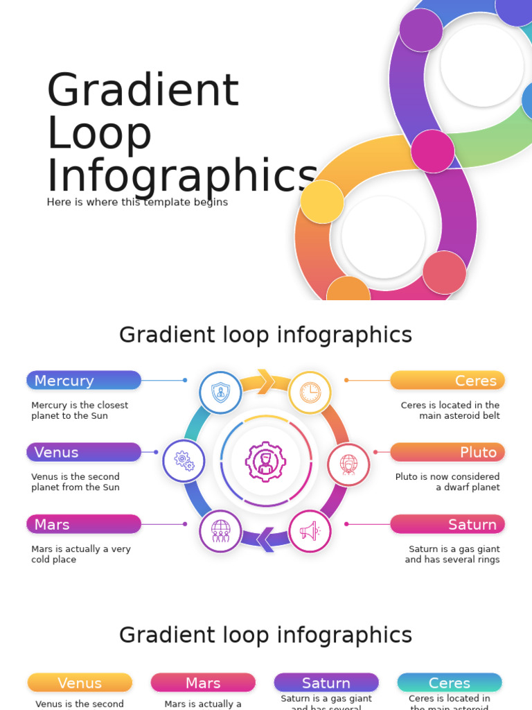 Gradient Loop Infographics by Slidesgo | PDF