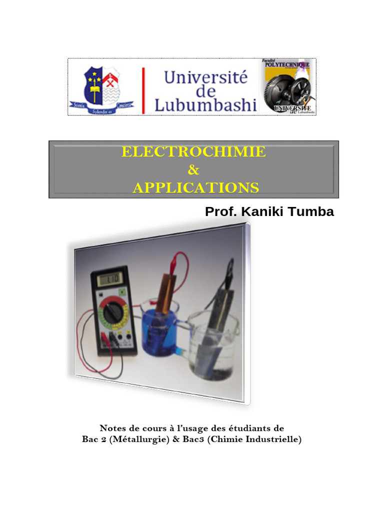 Cours D'electrochimie Last Version 06062021 | PDF