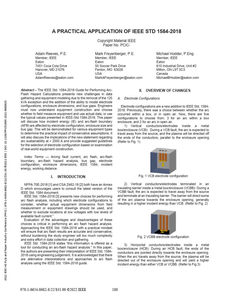 A Practical Application of Ieee STD 15842018 | PDF | Electric Arc ...