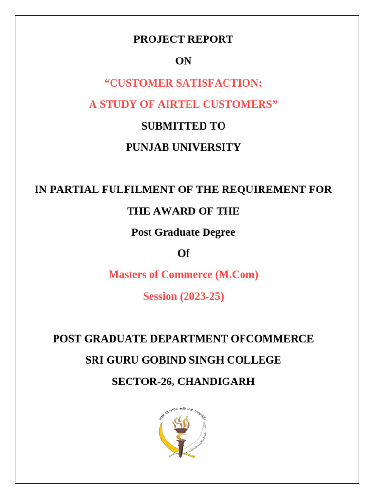 Customer Satisfaction PROJECT REPORT-2 | PDF