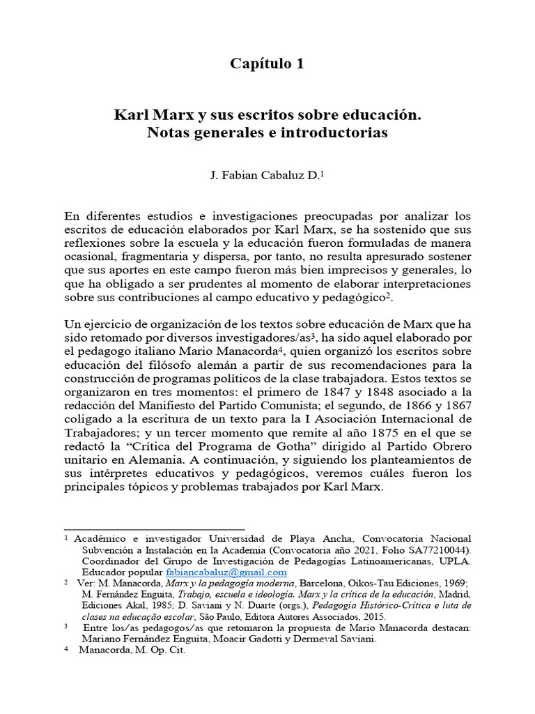 10 - K Marx y Educación | PDF