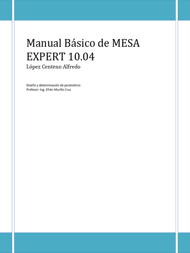 Tutorial Mesa Expert 10.04 | PDF