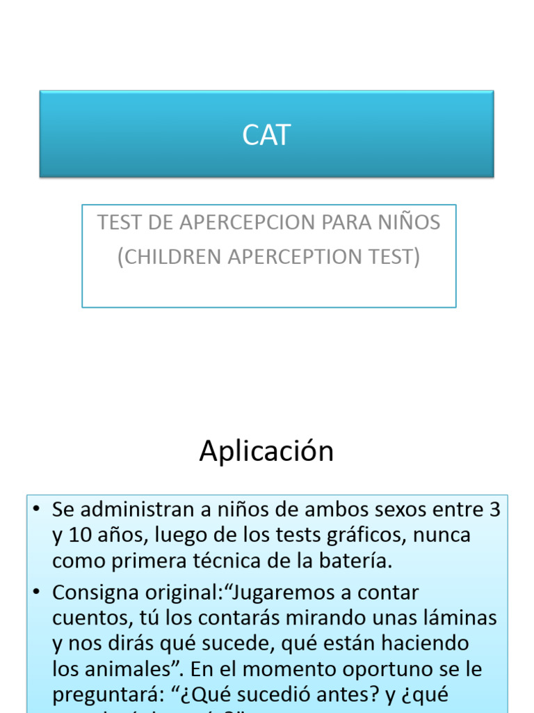 Test de Apercepcion para Niños (Children Aperception Test) | PDF