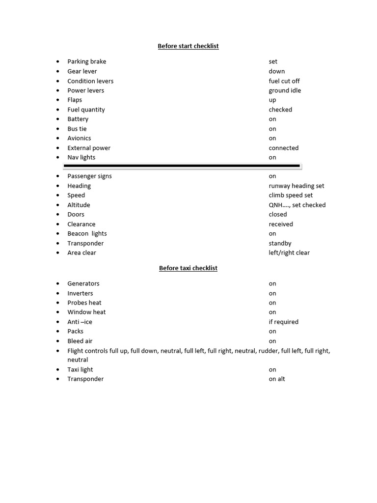 ATR Check Lists | PDF