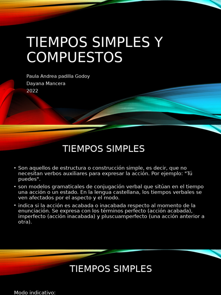 Tiempos Simples y Compuestos | PDF
