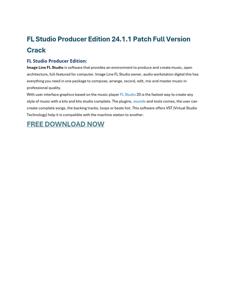 FL Studio 24.1.1 Producer Edition Patch | PDF | Games & Activities ...