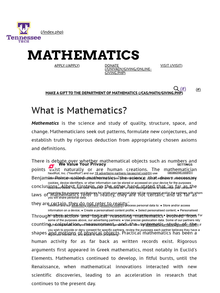 Mathematics - What Is Mathematics | PDF