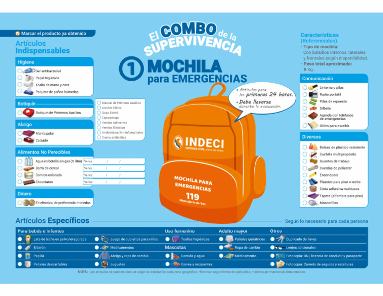 Mochila de Emergencia | PDF
