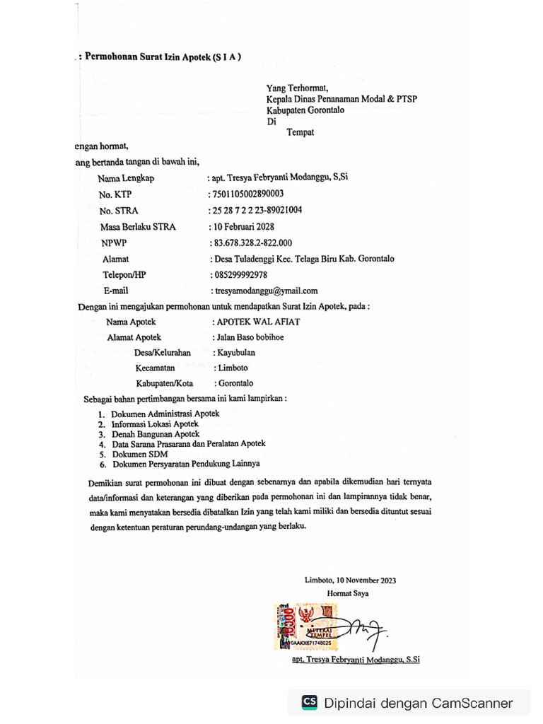 Contoh Permohonan Perseorangan | PDF