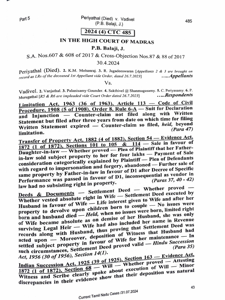 Counter Claim | PDF