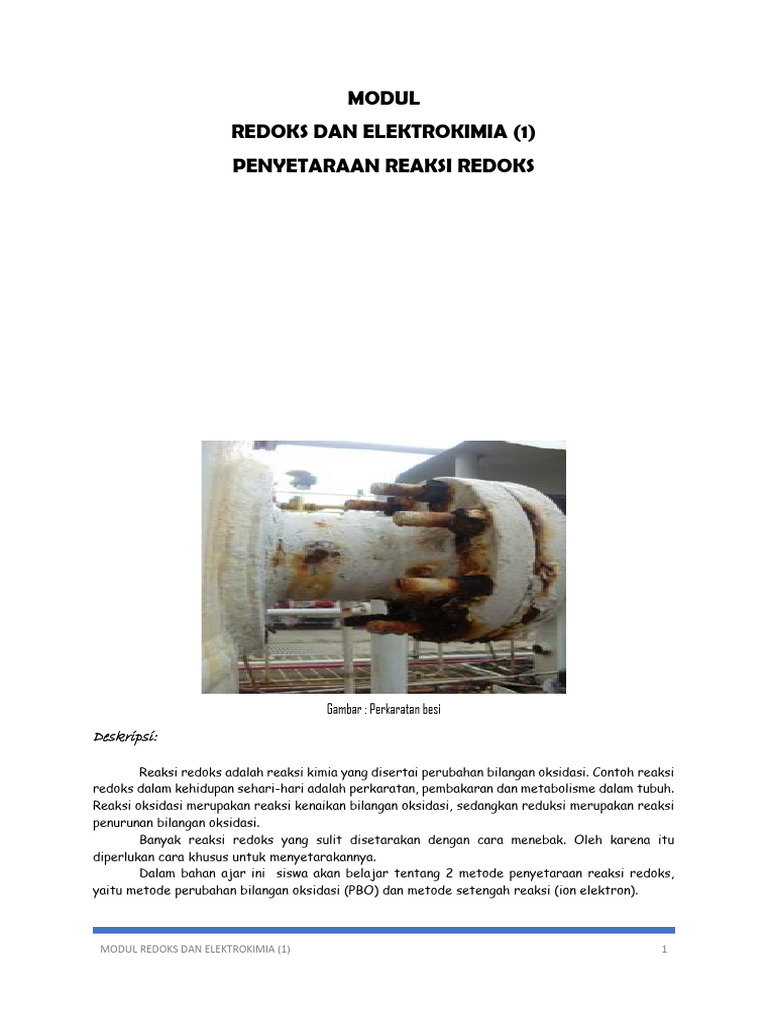 Modul Redoks Dan Elektrokimia | PDF