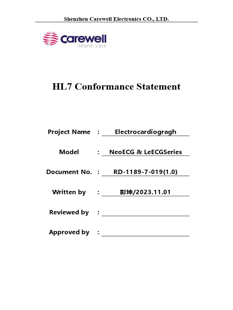 HL7 SamrtECG Protocol (2) .Id 6400000000058eb | PDF