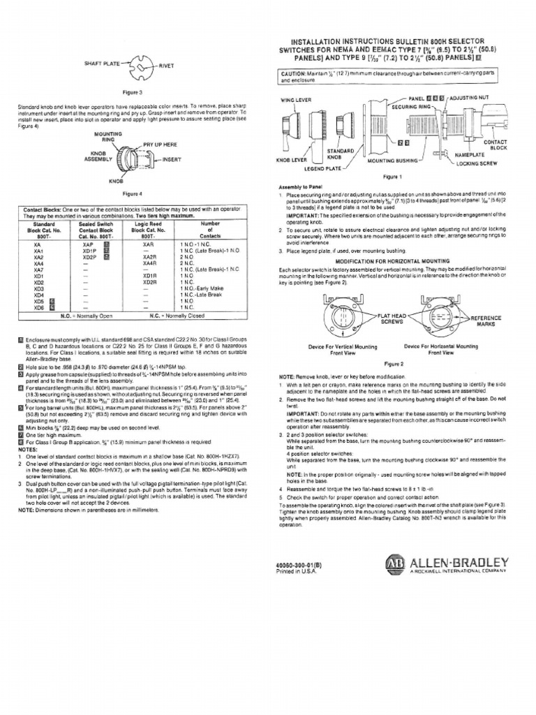 HOA Switch Pressure Set | PDF