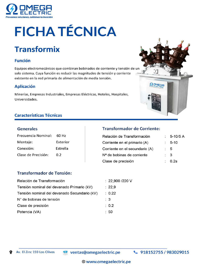 Ficha Tecnica de Transformix | PDF