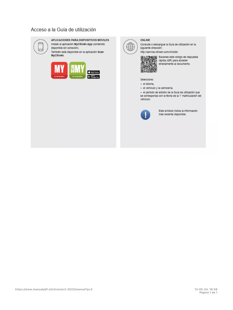 Manual de Usuario Citroën C3 (2022) (Español - 212 Páginas) | PDF