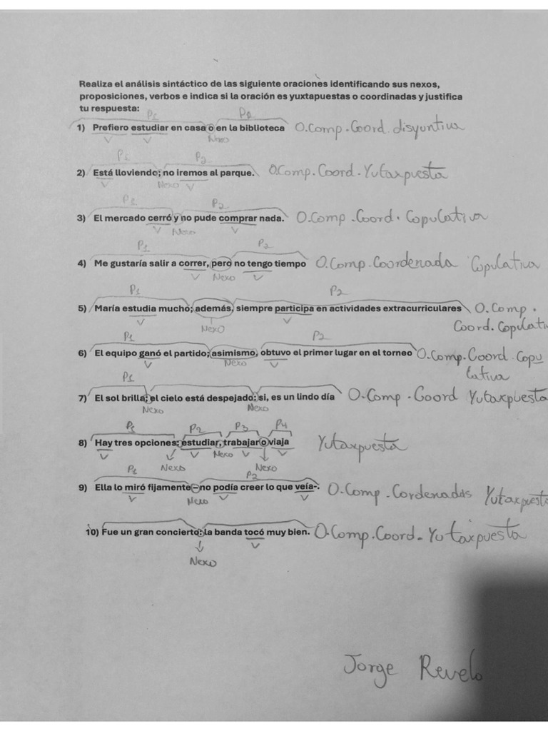 Deber Lengua y Literatura Jorge Revelo 9no | PDF