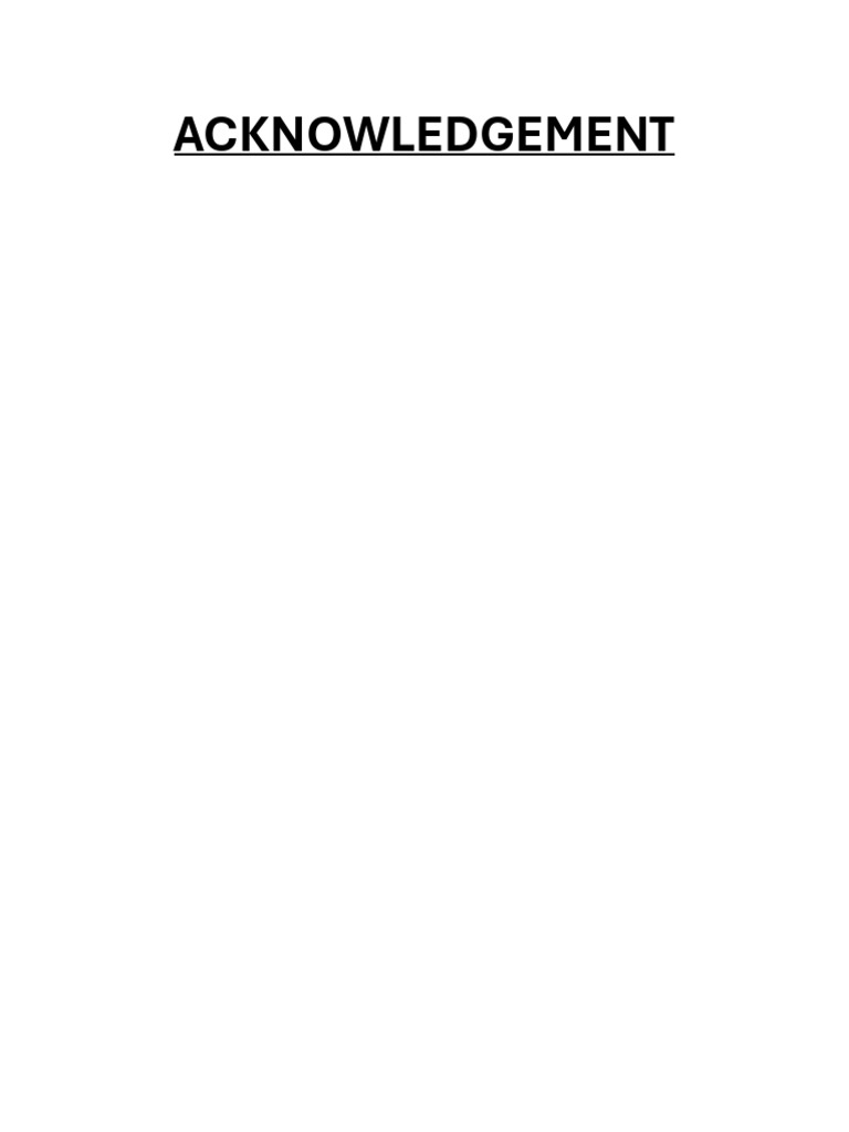 Acknowledgement | PDF