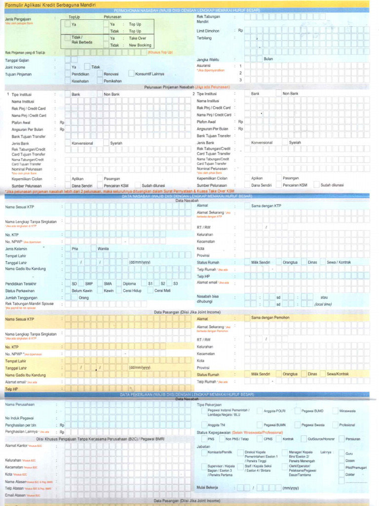 Form Aplikasi KSM-1 | PDF