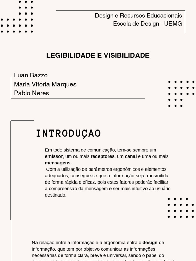 Legibilidade e Visibilidade | PDF