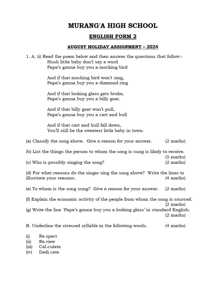 English August Assignment | PDF