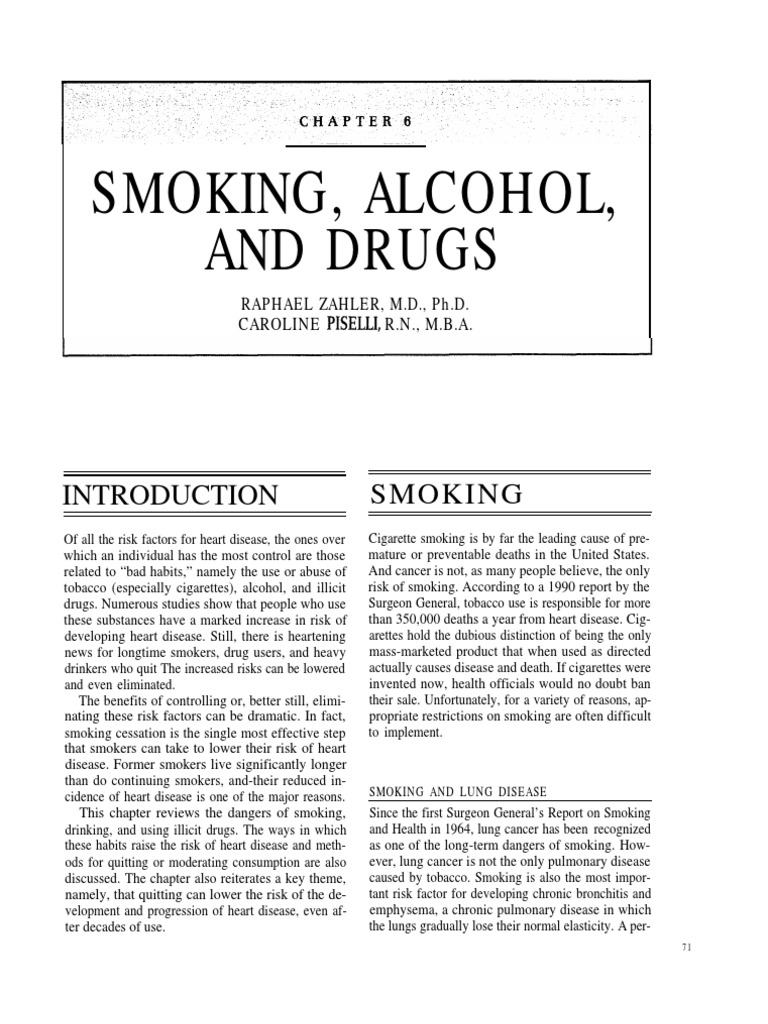 Impact of Smoking, Alcohol, and Drugs on Heart Disease | PDF | Tobacco ...