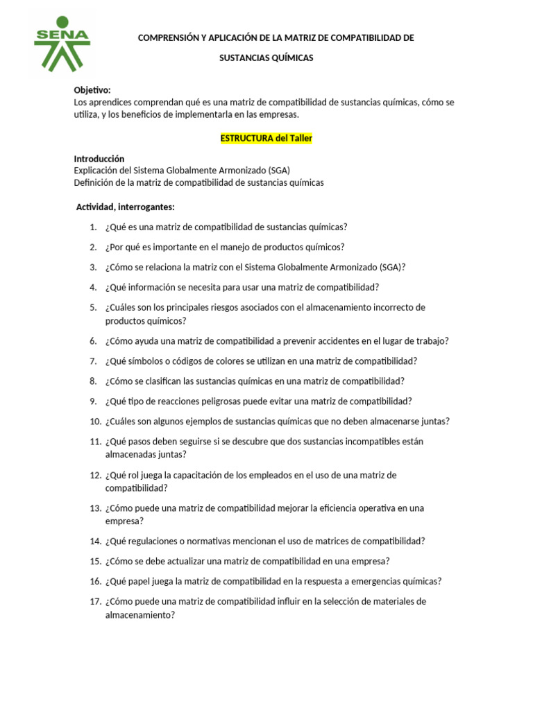 Taller - Matriz de Compatibilidad | PDF | Matriz (Matemáticas ...