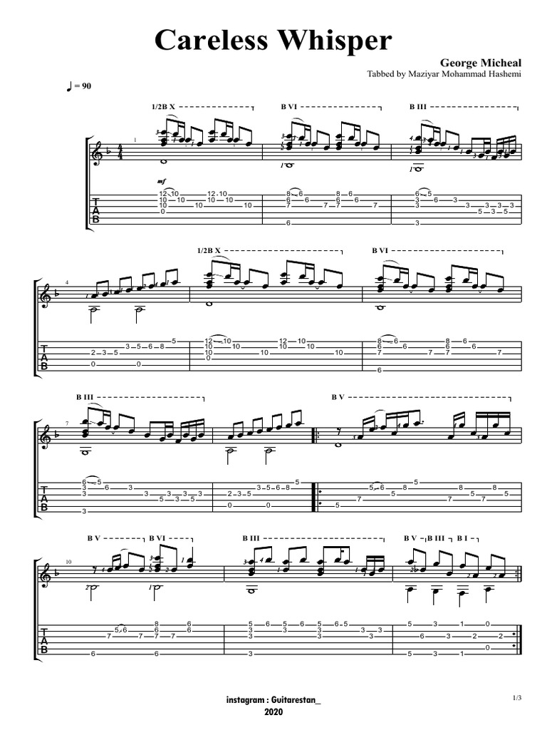 Careless whisper Grade III | PDF