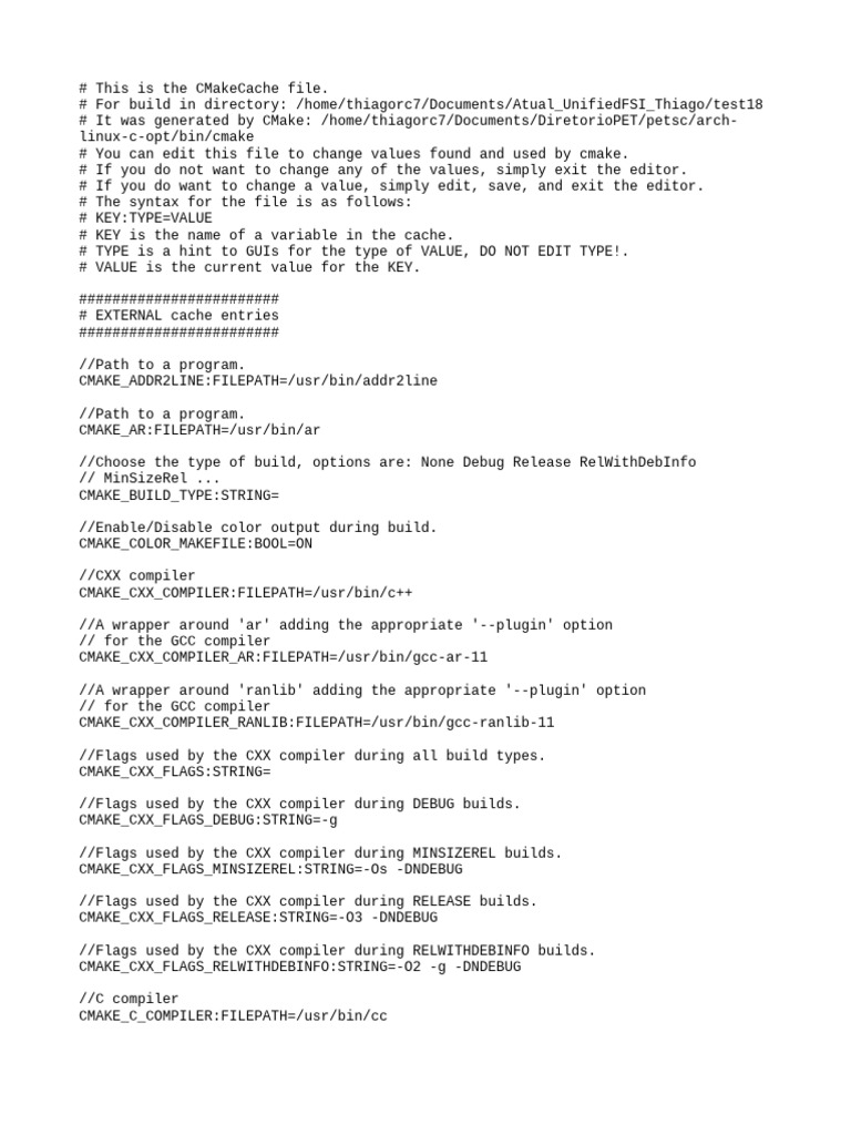 CMake Cache | PDF