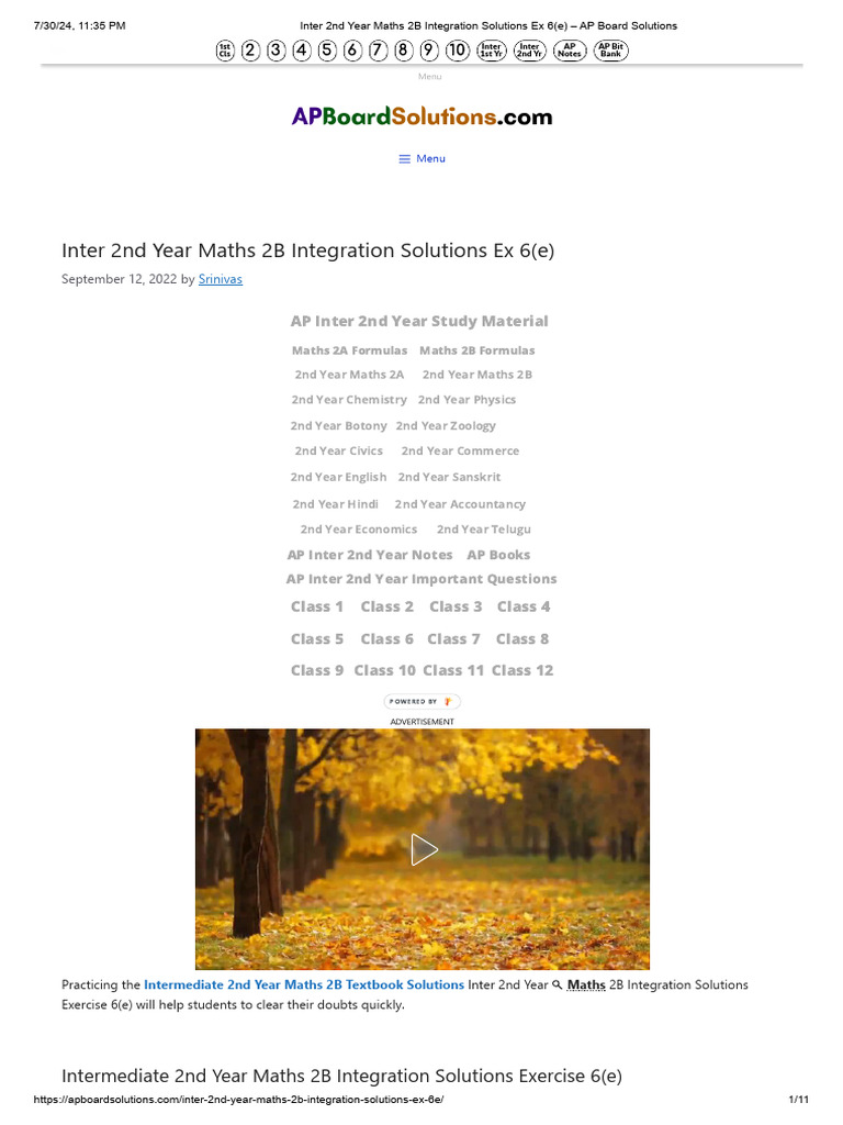 Inter 2nd Year Maths 2B Ex 6(e) Solutions | PDF | Mathematics