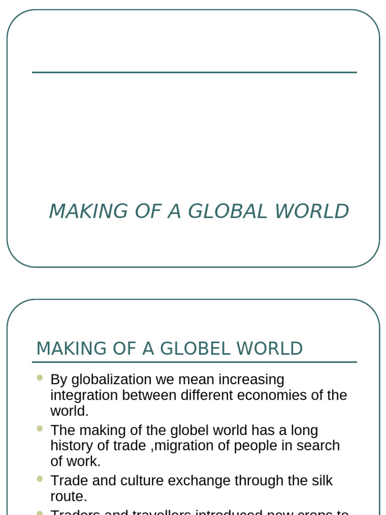 Making of A Global World | PDF