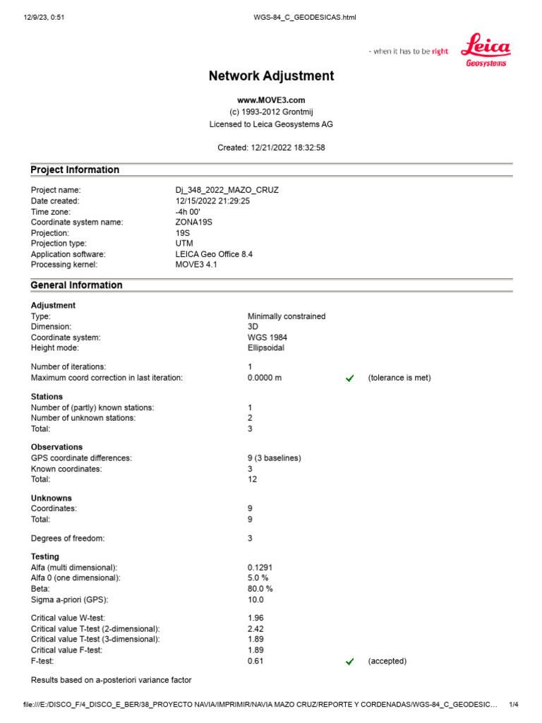 WGS-84 C GEODESICAS - HTML | PDF