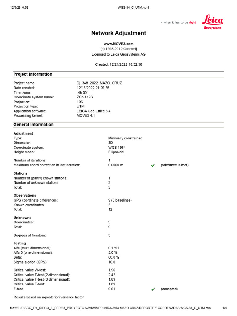 Wgs 84 C Utm - HTML 1 | PDF