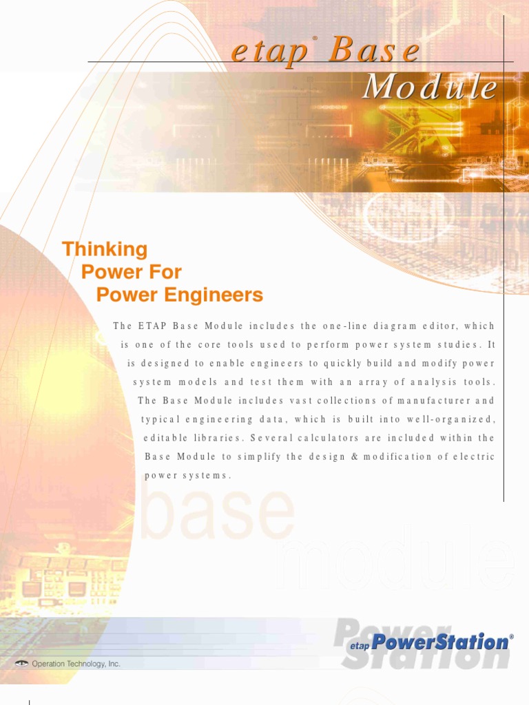 Base Modul ETAP | PDF | Library (Computing) | Electric Power Transmission