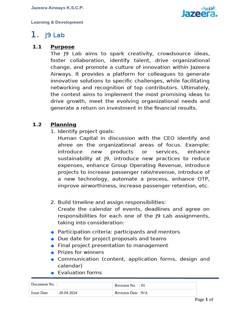 J9 Lab: 1.1 Purpose | PDF