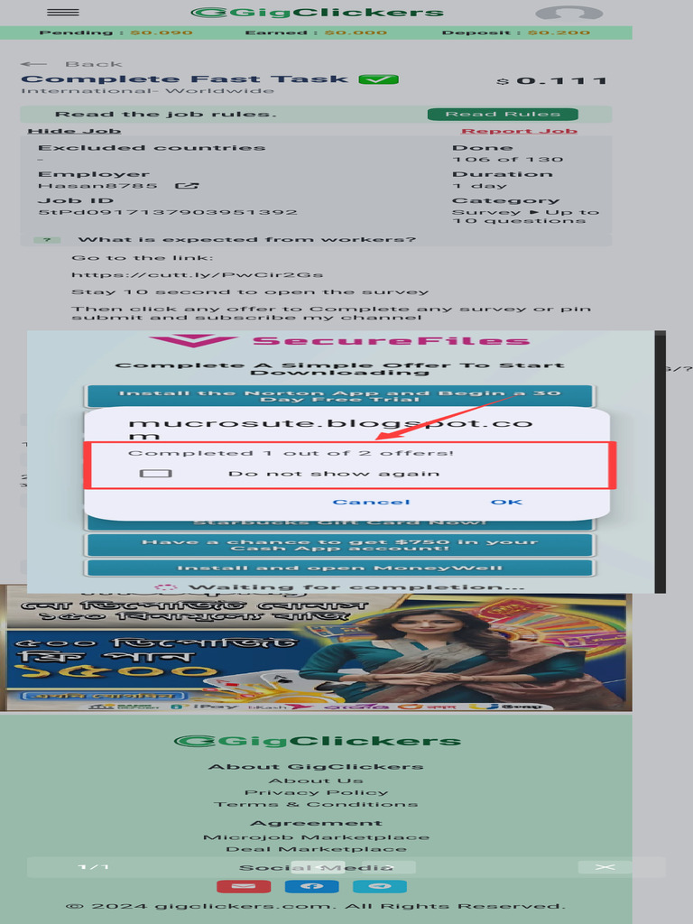 Complete Fast Task - Gigclickers | PDF