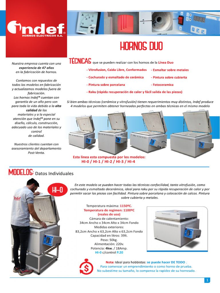 Fcha Línea de Hornos DUO .INDEF 2024 | PDF | Materiales
