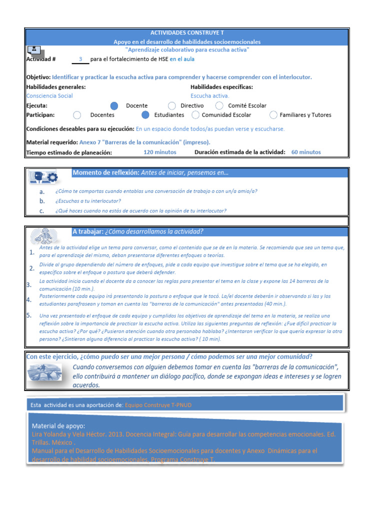 Identificar y Practicar La Escucha Activa para Comprender y Hacerse Comprender Con El ...