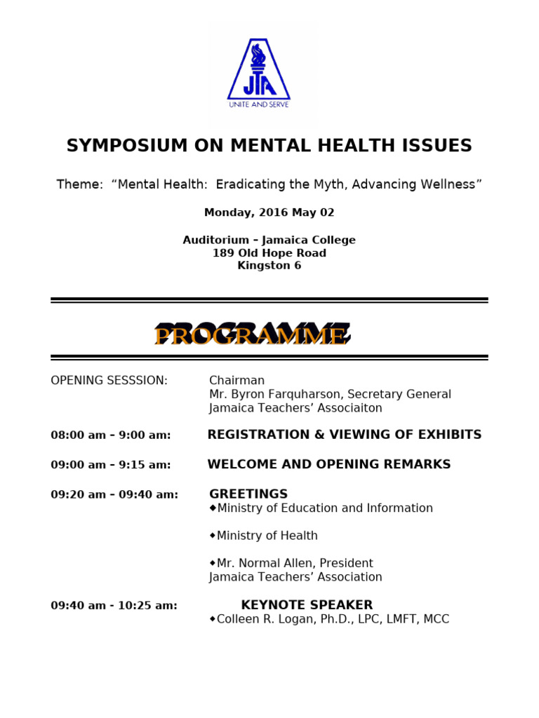 Draft Programme For Education Symposium | PDF